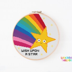 Shooting Star Cross Stitch Pattern, Digital PDF Pattern, Magical ...