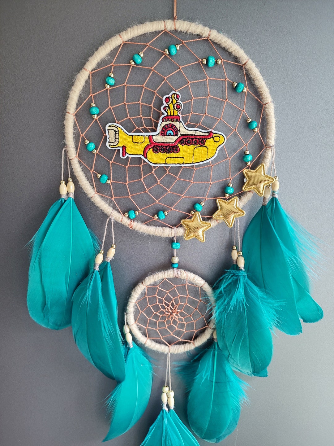 Under the Sea Nursery Decor Dreamcatcher Yellow Submarine Dream Catcher ...