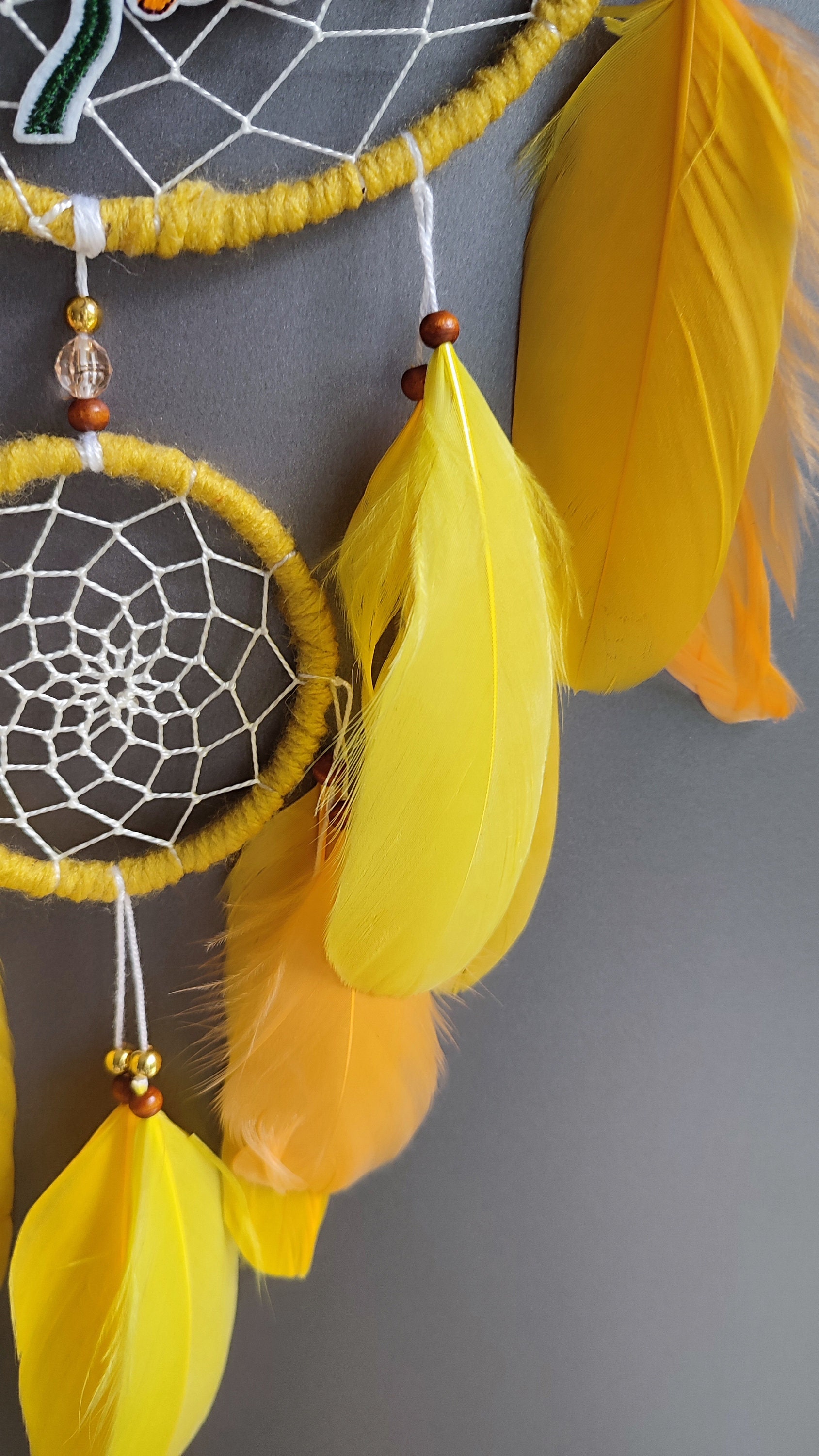 Personalized dreamcatcher Hippie van dream catcher yellow, boho hippie ...