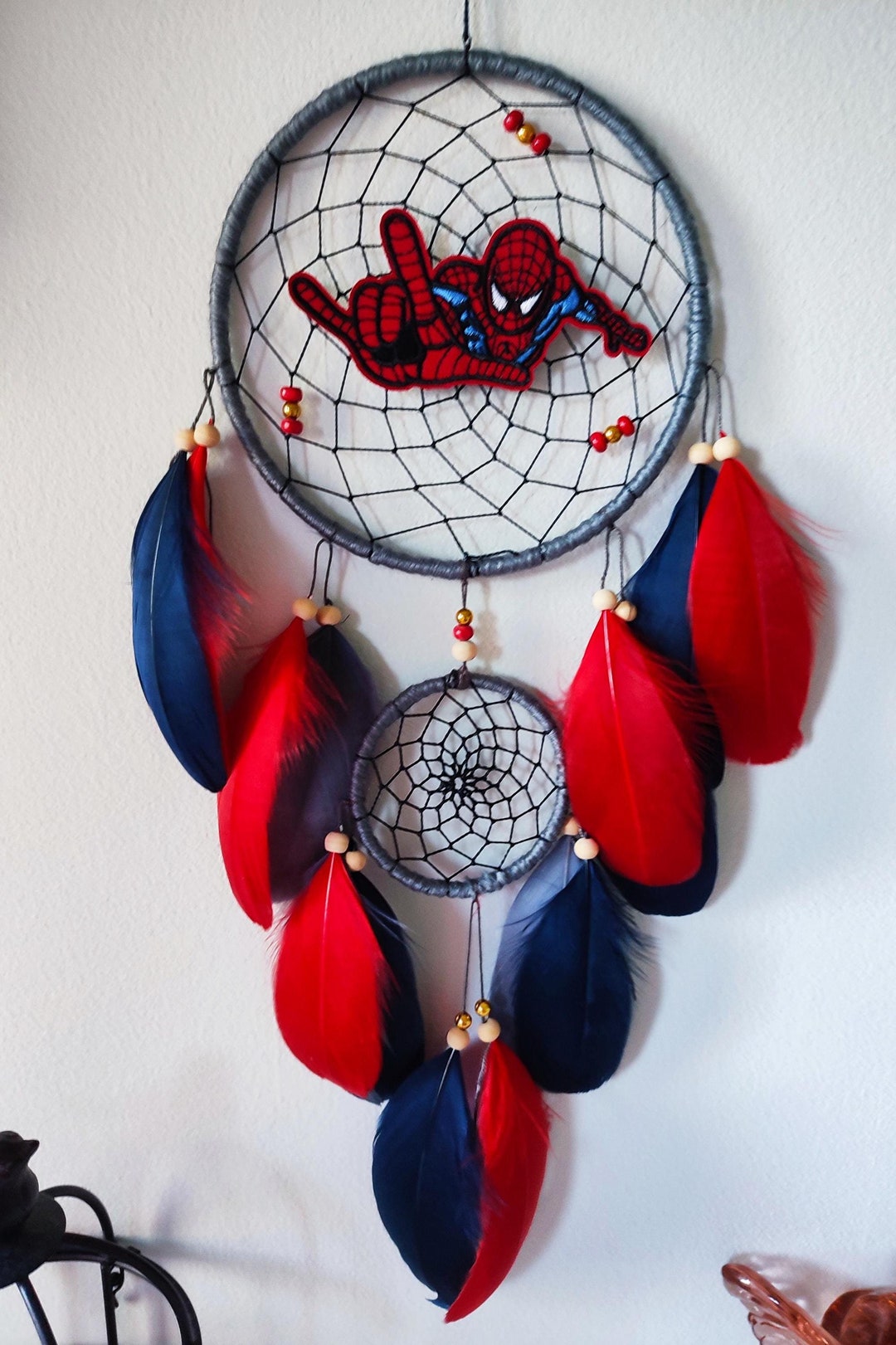Dreamcatcher Spiderman Inspired Boys Bedroom Wall Decor, Kids Dream ...
