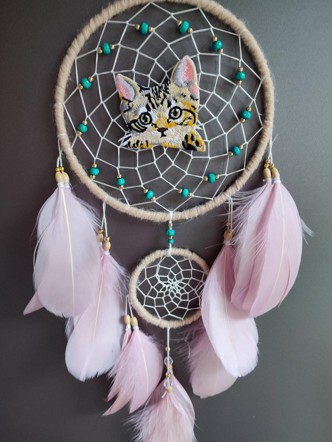Tabby Cat Dream Catcher, Kitten Dreamcatcher Personalized Gift, Nursery ...