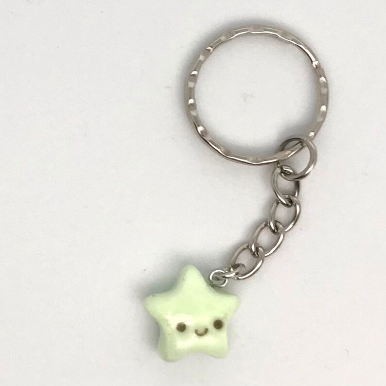 Mint Green Cute Kawaii Mini Star Keyring - Etsy