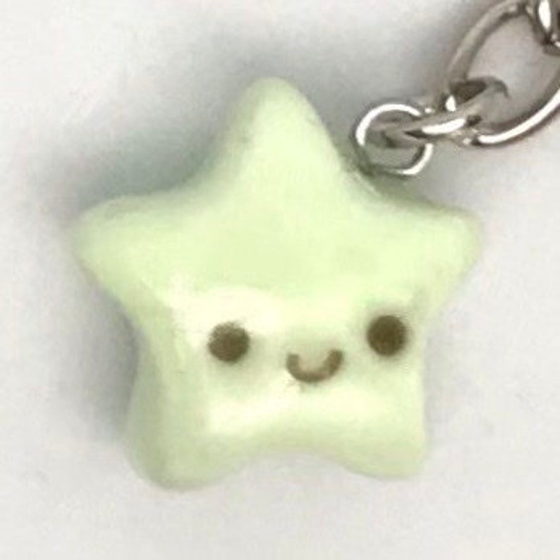 Mint Green Cute Kawaii Mini Star Keyring - Etsy