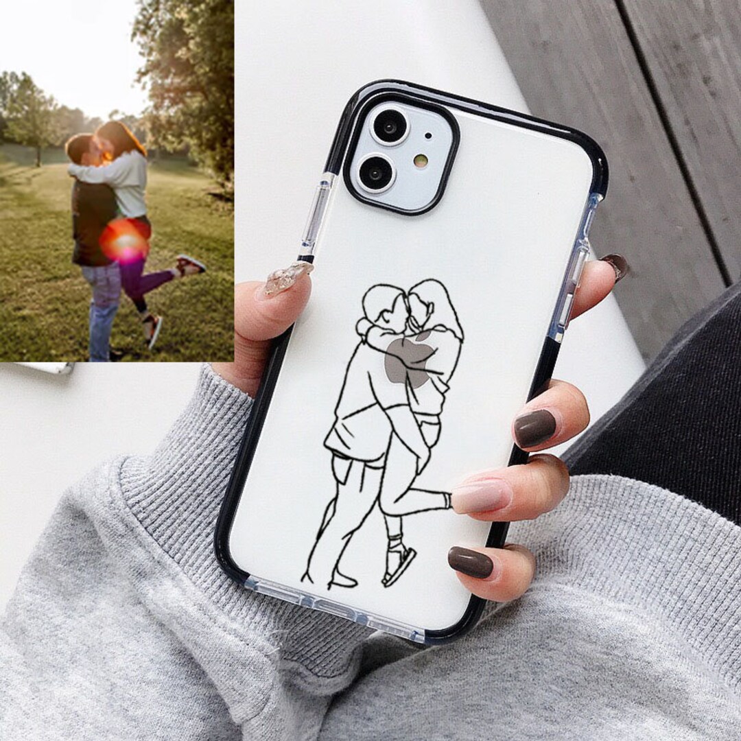 Custom Line Art Drawing Phone Case Personalized Single Line - Etsy