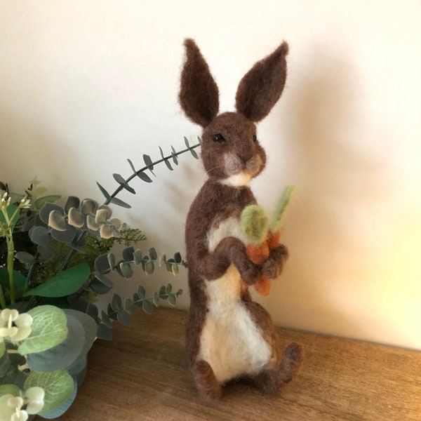 Needle Felted Rabbit - Etsy