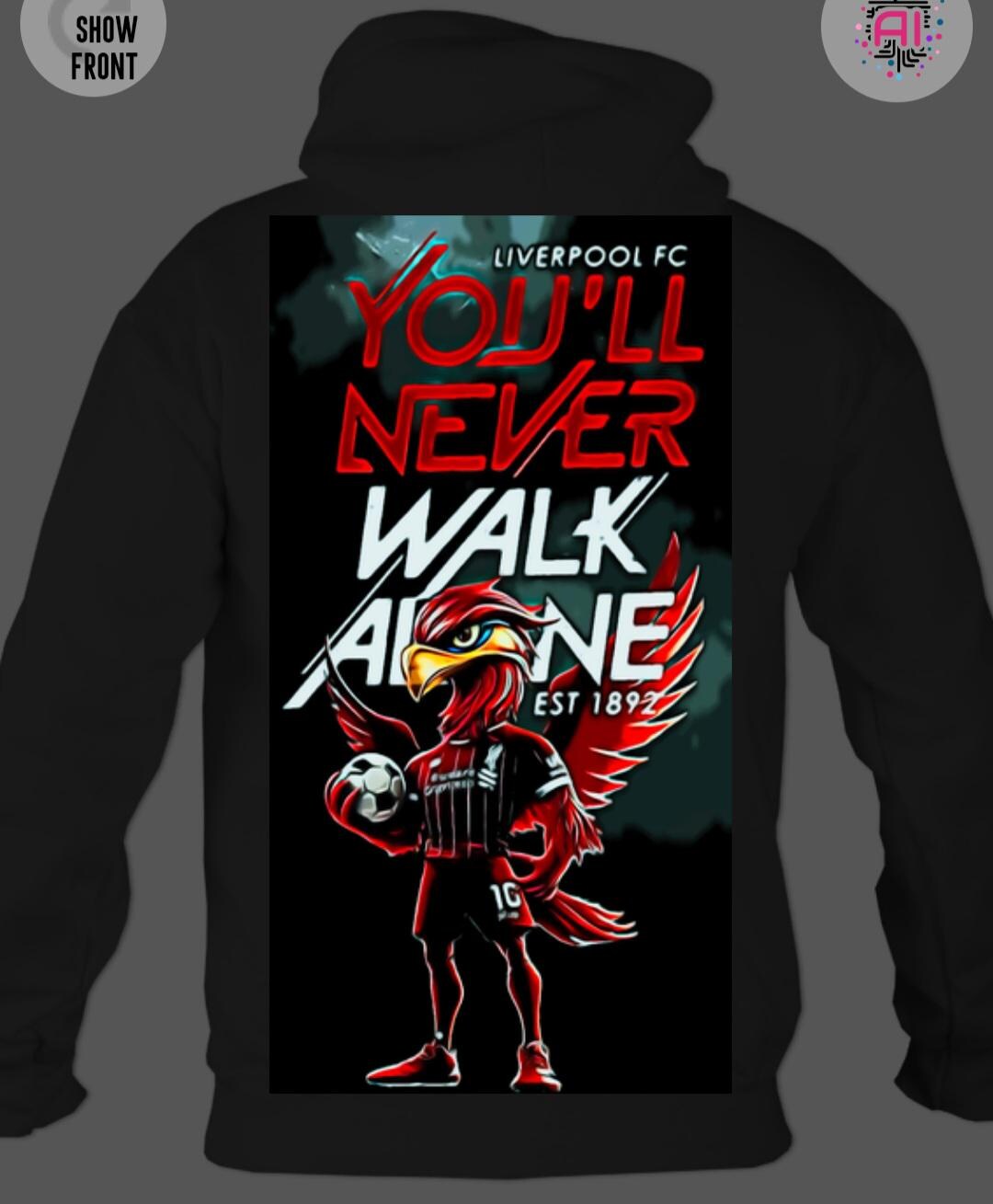 Liverpool Fc Liverbird YNWA Inspired Graphic Design Hoodies in 3 ...