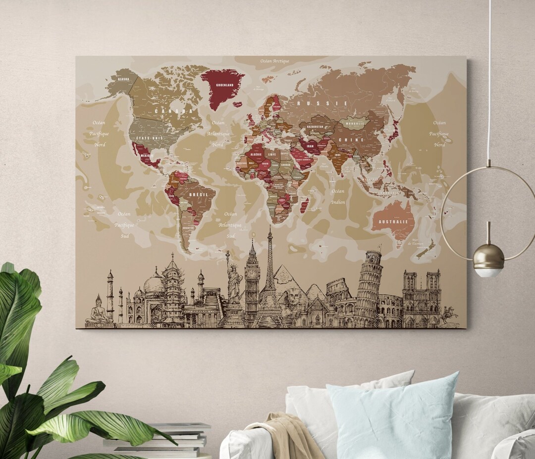 Original Planisphere With Monuments - Etsy