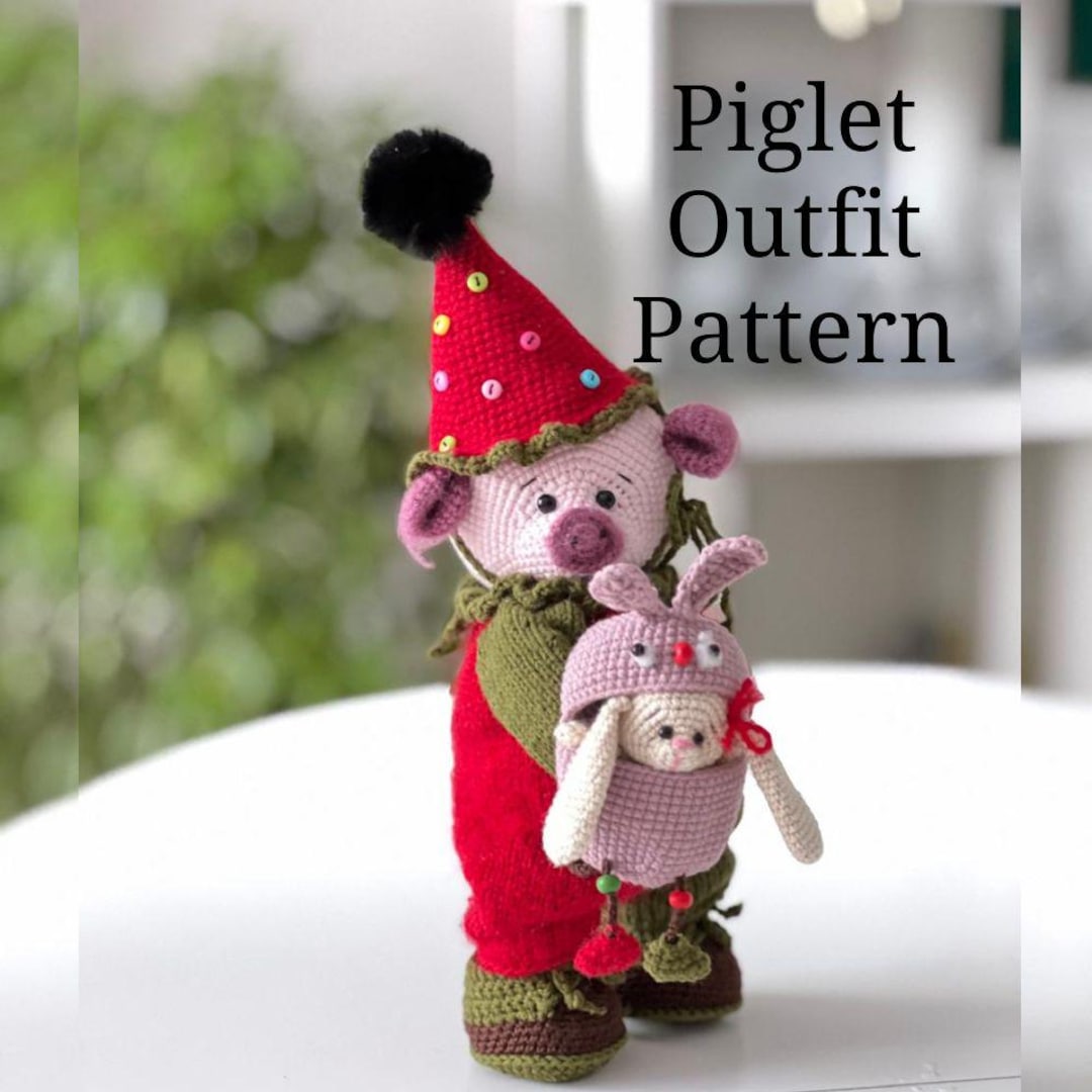 Crochet and Knitting Pattern Outfit for the Piglet - Etsy