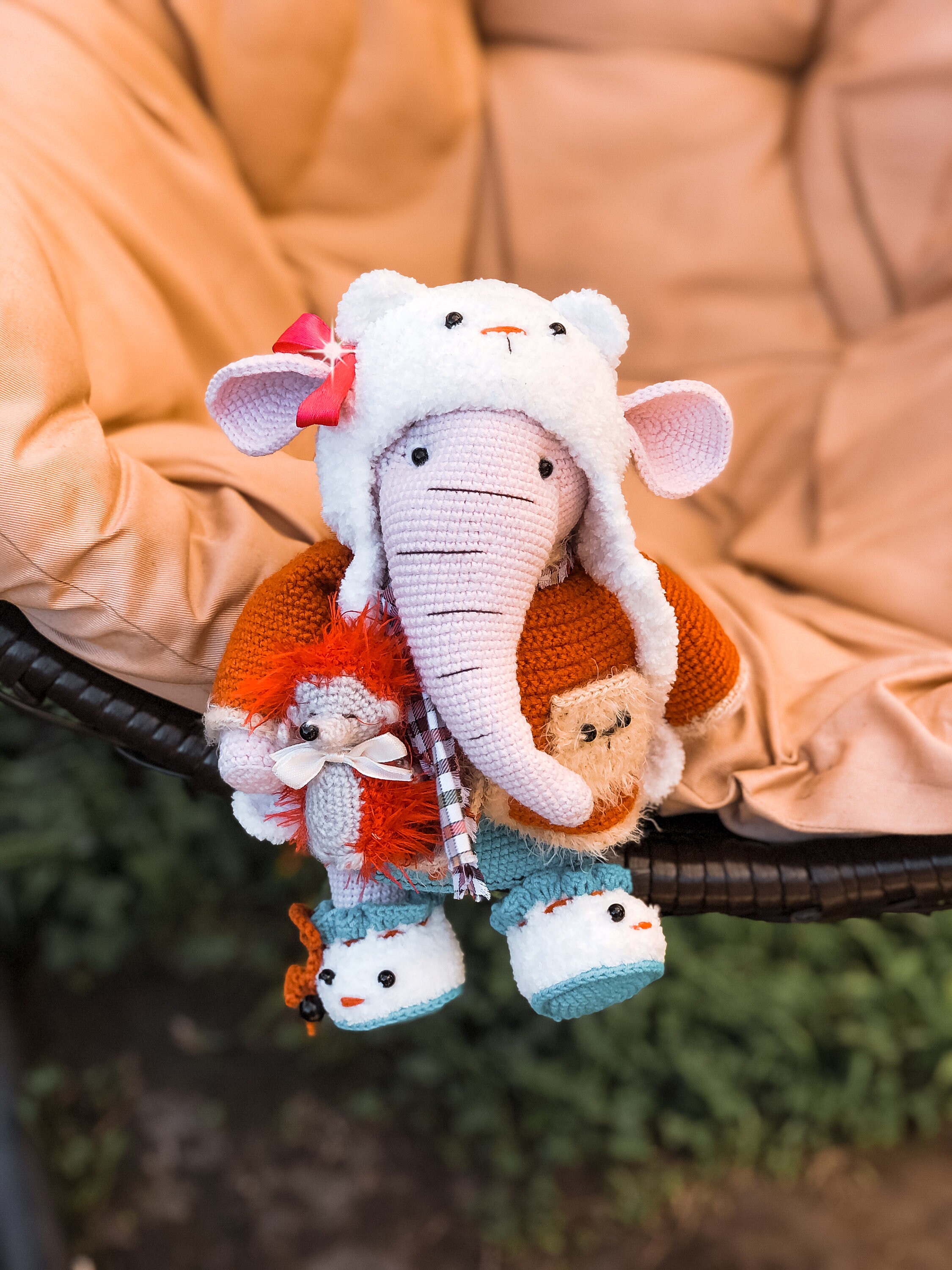 Crochet Elephant Clothes Pattern: Hat, Sundress, Coat, Shoes (PDF) - Etsy