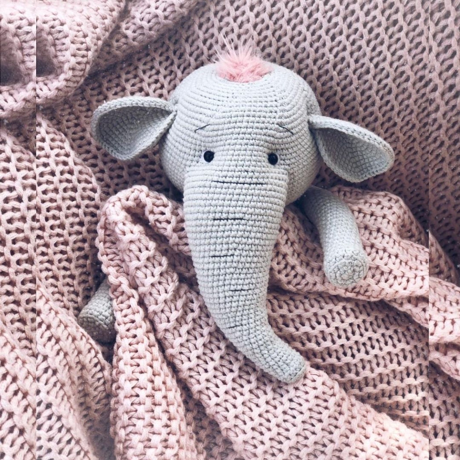 Crochet Elephant Pattern. - Etsy