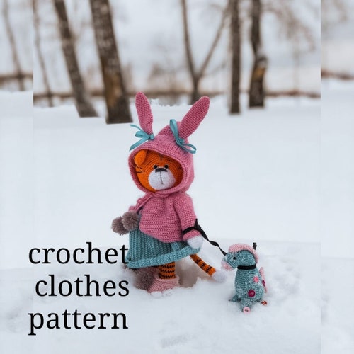 Pattern Crochet Clothes for Teddy Bear. - Etsy