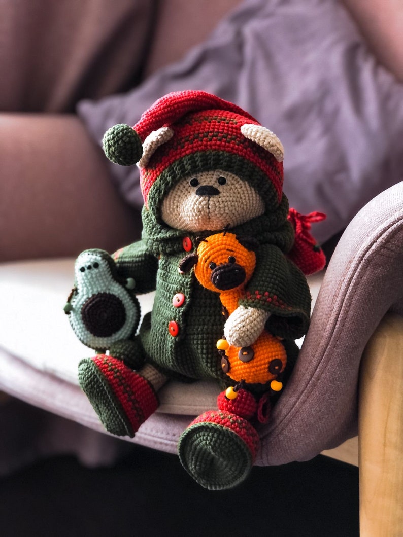 Crochet Pattern of Christmas Clothes for a Bear Teddy. - Etsy