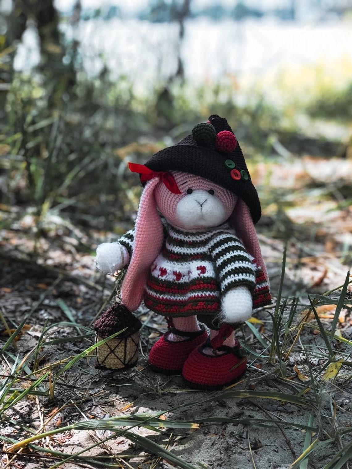 Crochet Pattern of Christmas Dwarf Rabbit Outfits With Little - Etsy