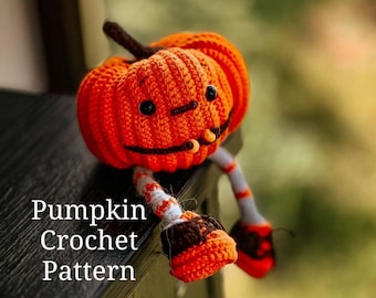 Crochet Halloween Pumpkins and Ghost PATTERN Amigurumi Cute Crochet ...