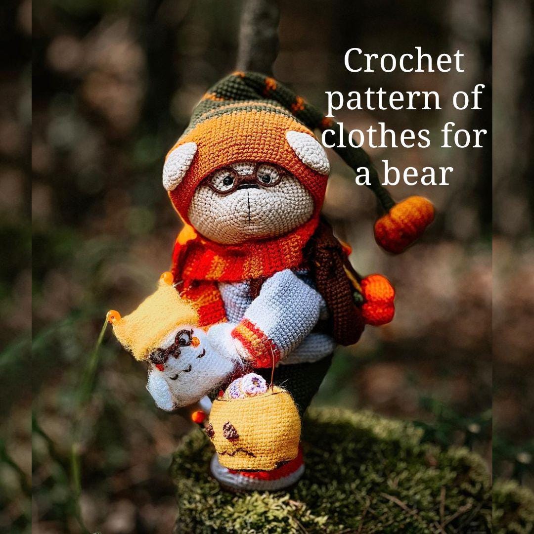 Crochet Pattern of Clothes for a Bear. Amigurumi - Etsy