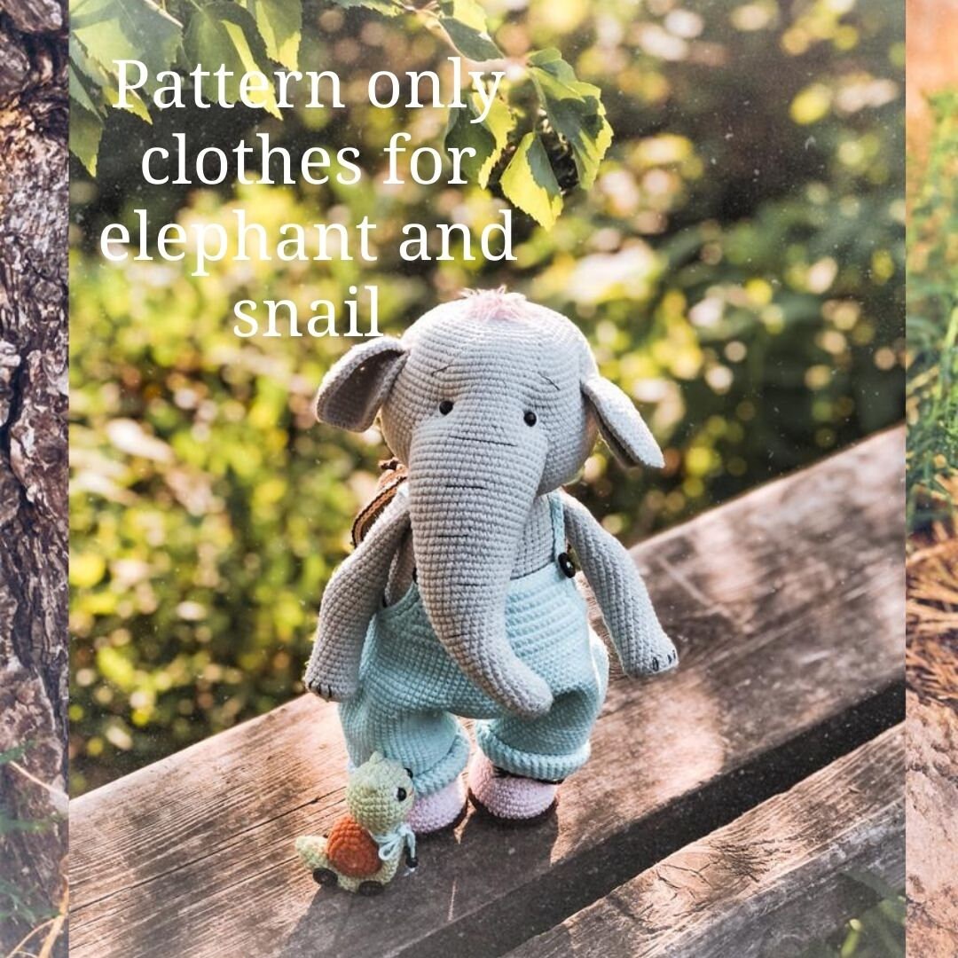 Clothes Pattern for an Elephant and a Small Snail. - Etsy