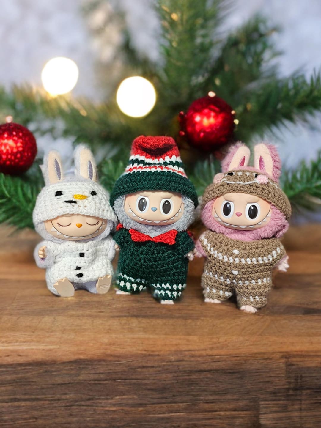 Labubu Clothing Popmart the Monster Labubu Crocheted Doll Clothes ...