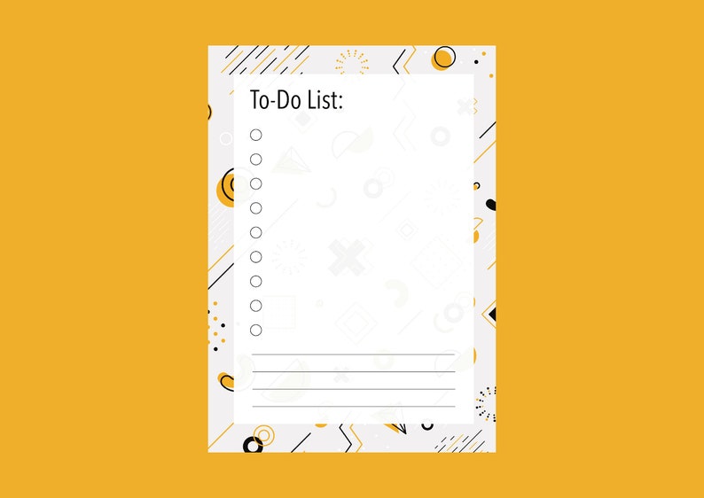 To-do List: Geometric Style - Etsy