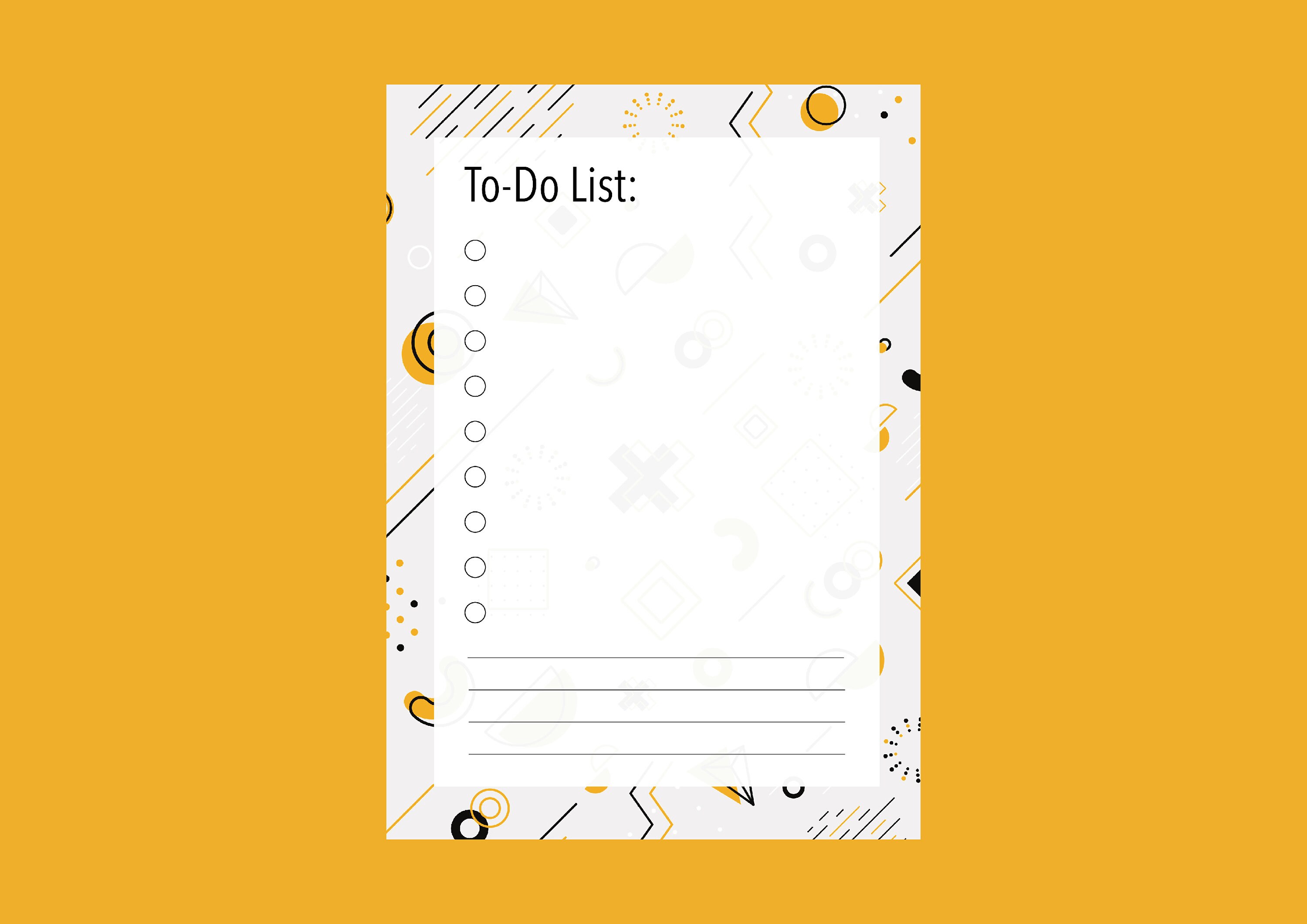 To-do List: Geometric Style - Etsy