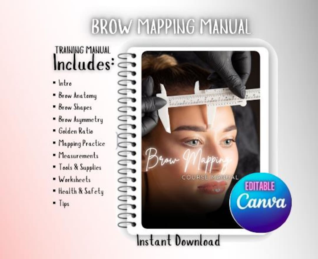 BROW MAPPING Waxing Shaping TRAINING Course Manual Downloadable ...