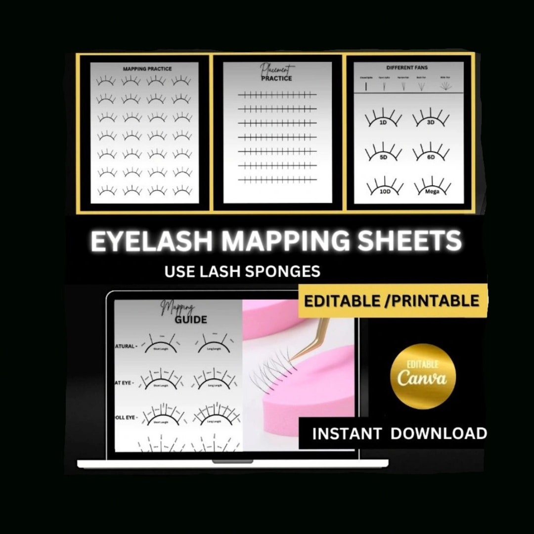 EYELASH EXTENSIONS MAPPING - Etsy
