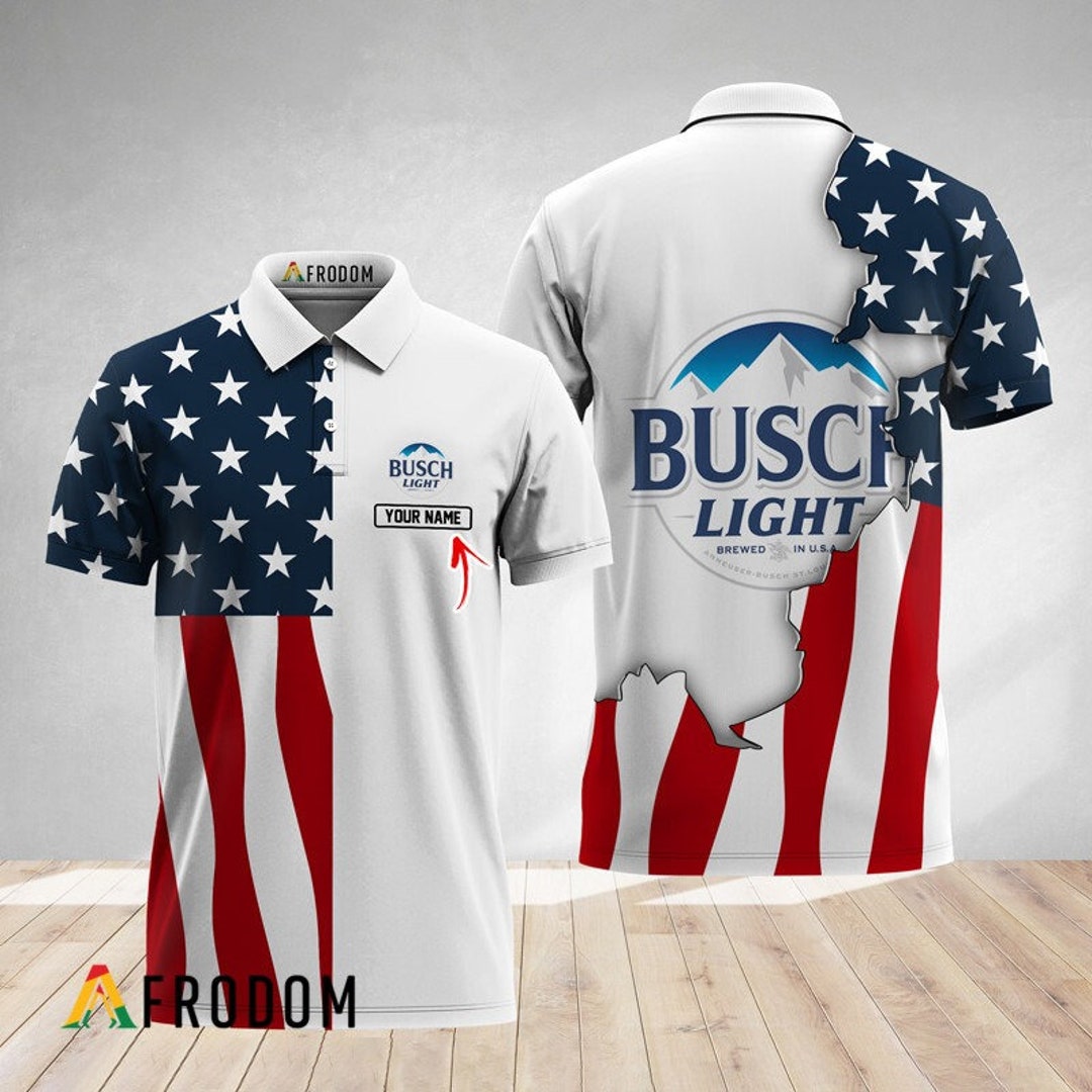 Personalized Busch Light American Flag Polo Shirt Custom Men - Etsy