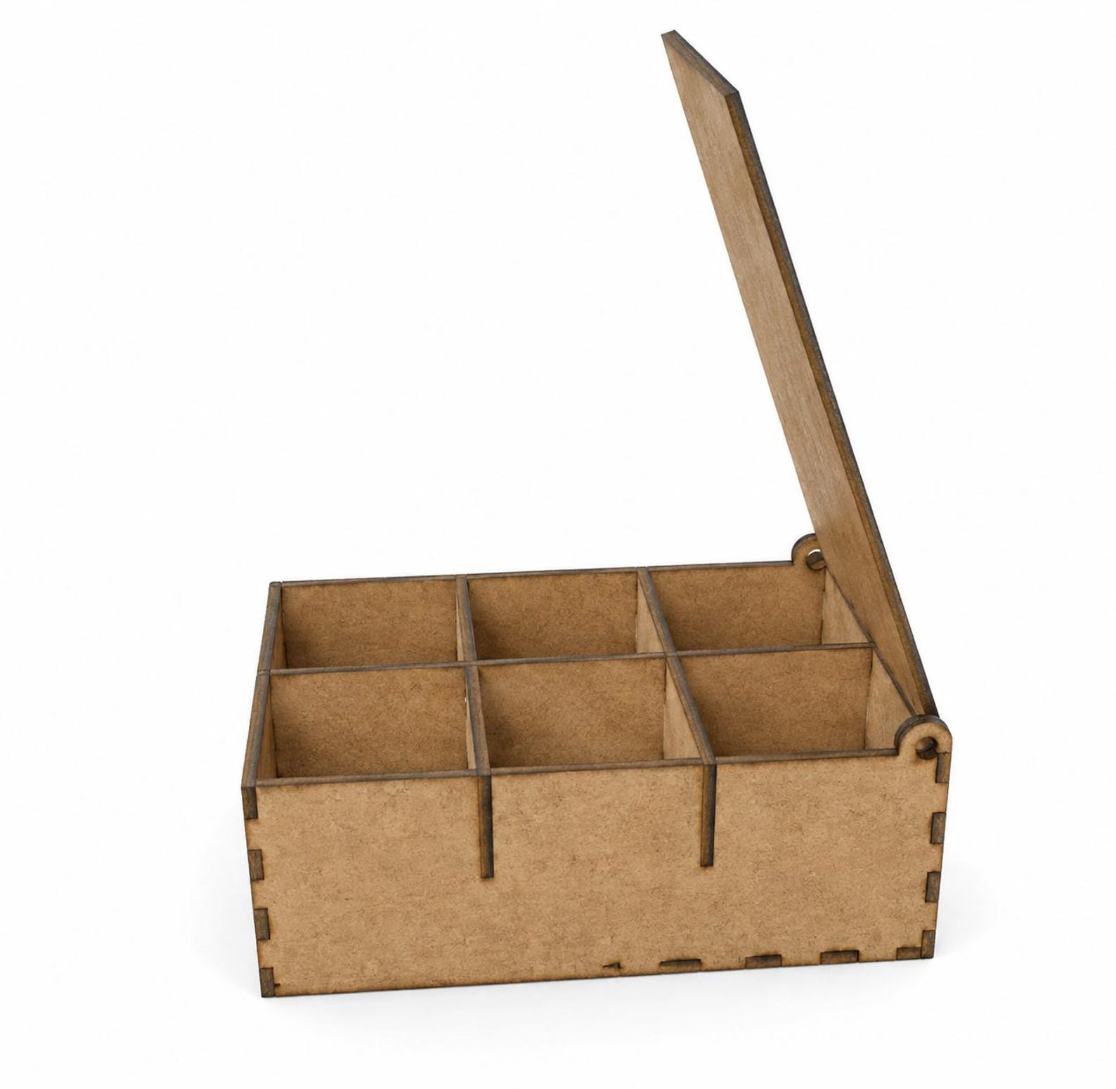 Laser Cut Box SVG, 6 Compartment Box, Box Cutting File, Organizer Box ...