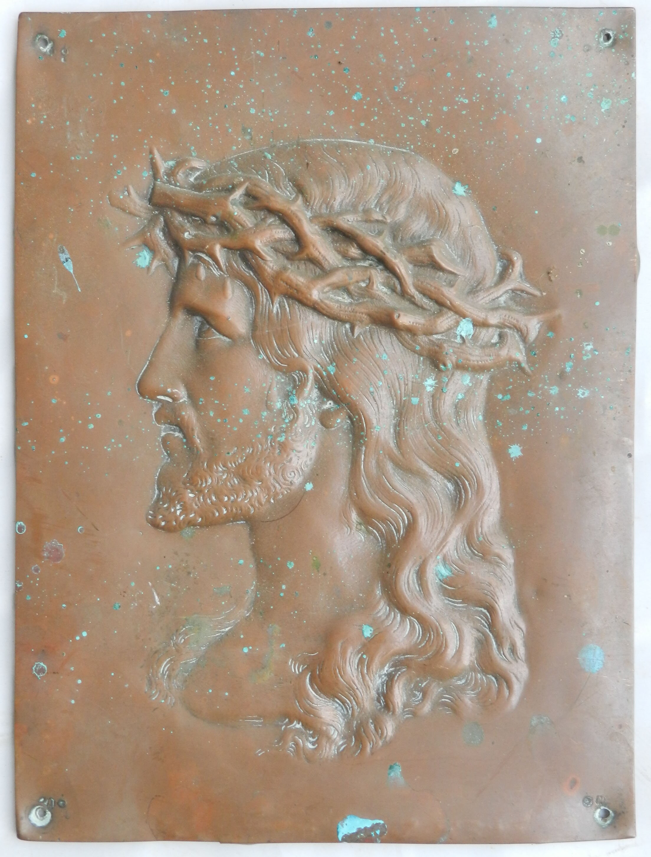 Antique Jesus Christ Copper Plaque French Religious Holy Inri - Etsy