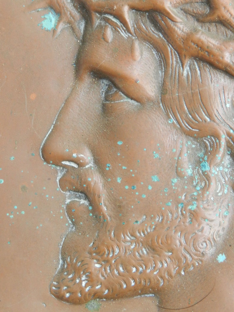 Antique Jesus Christ Copper Plaque French Religious Holy Inri - Etsy
