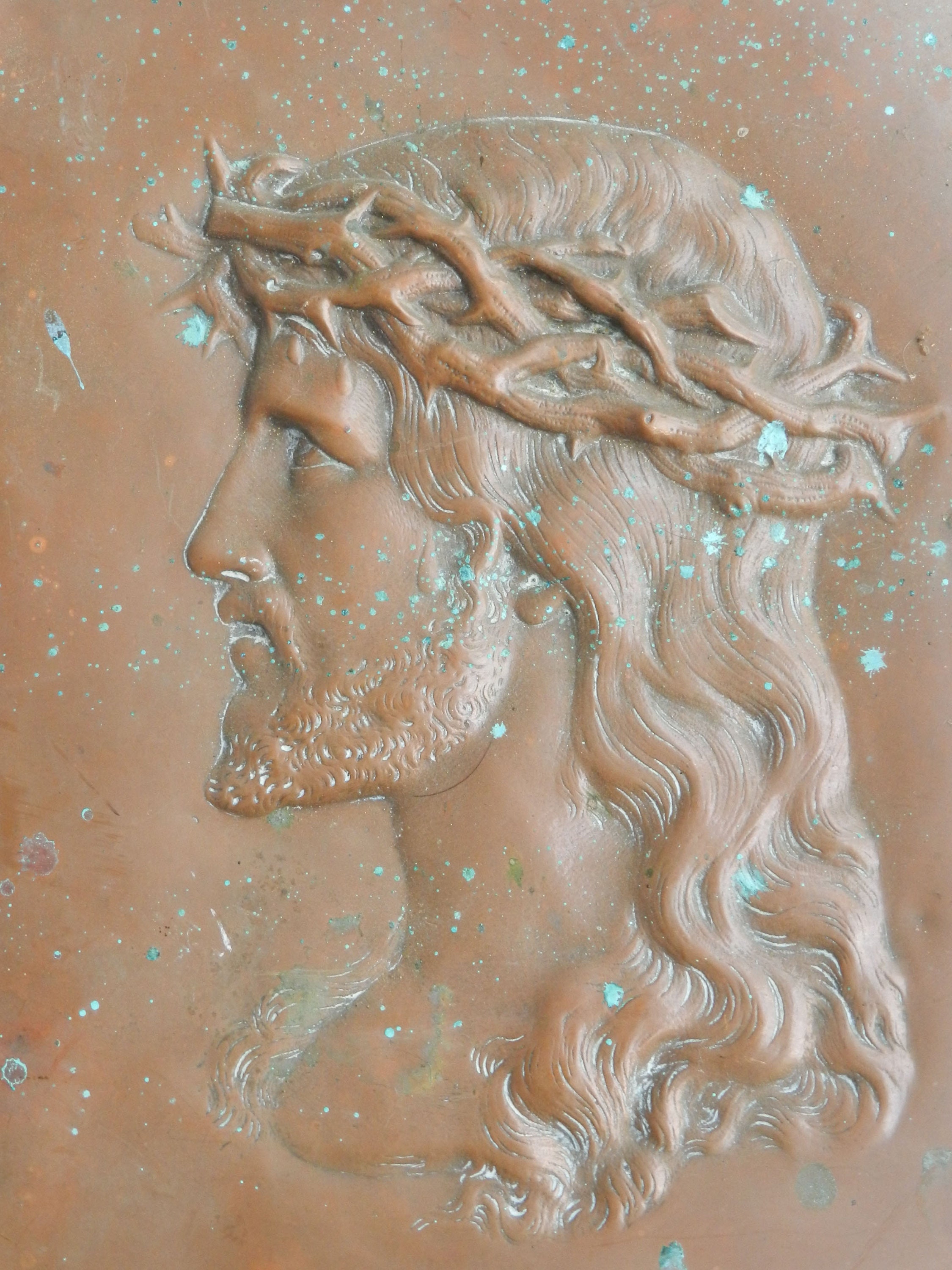 Antique Jesus Christ Copper Plaque French Religious Holy Inri - Etsy