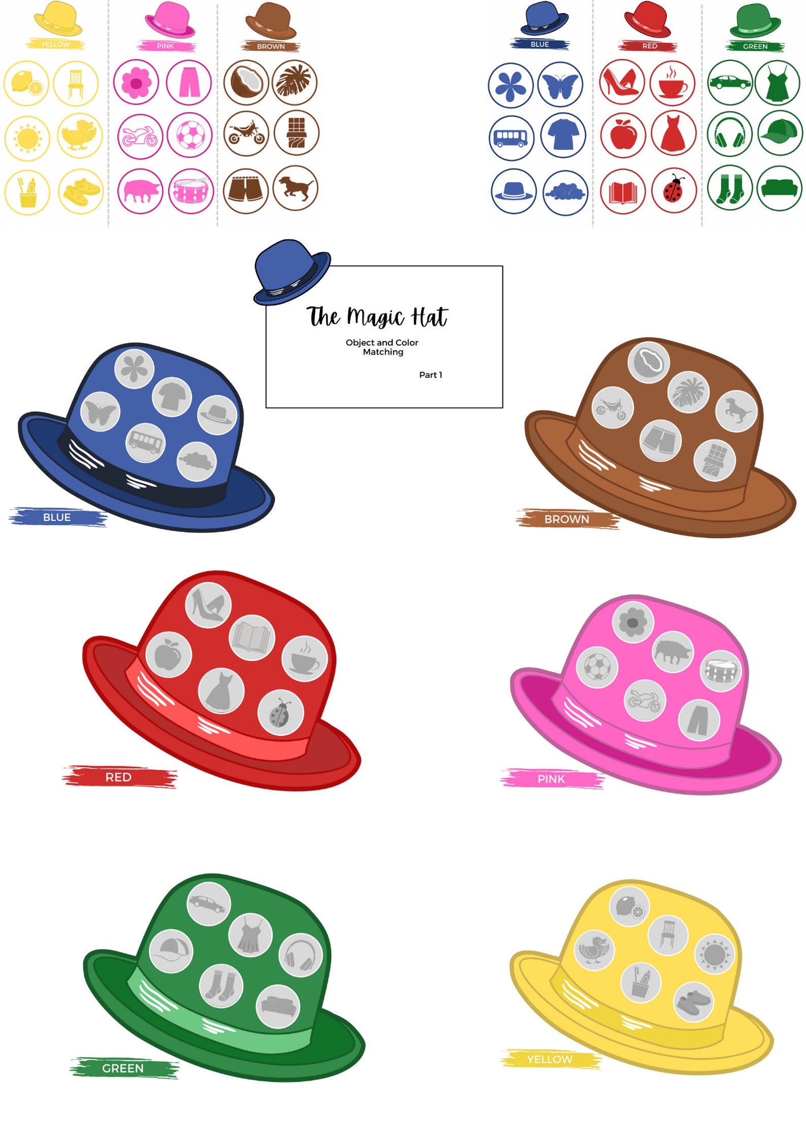 Printable Color and Object Sorting Activity for Toddlers, DIY Crafts ...