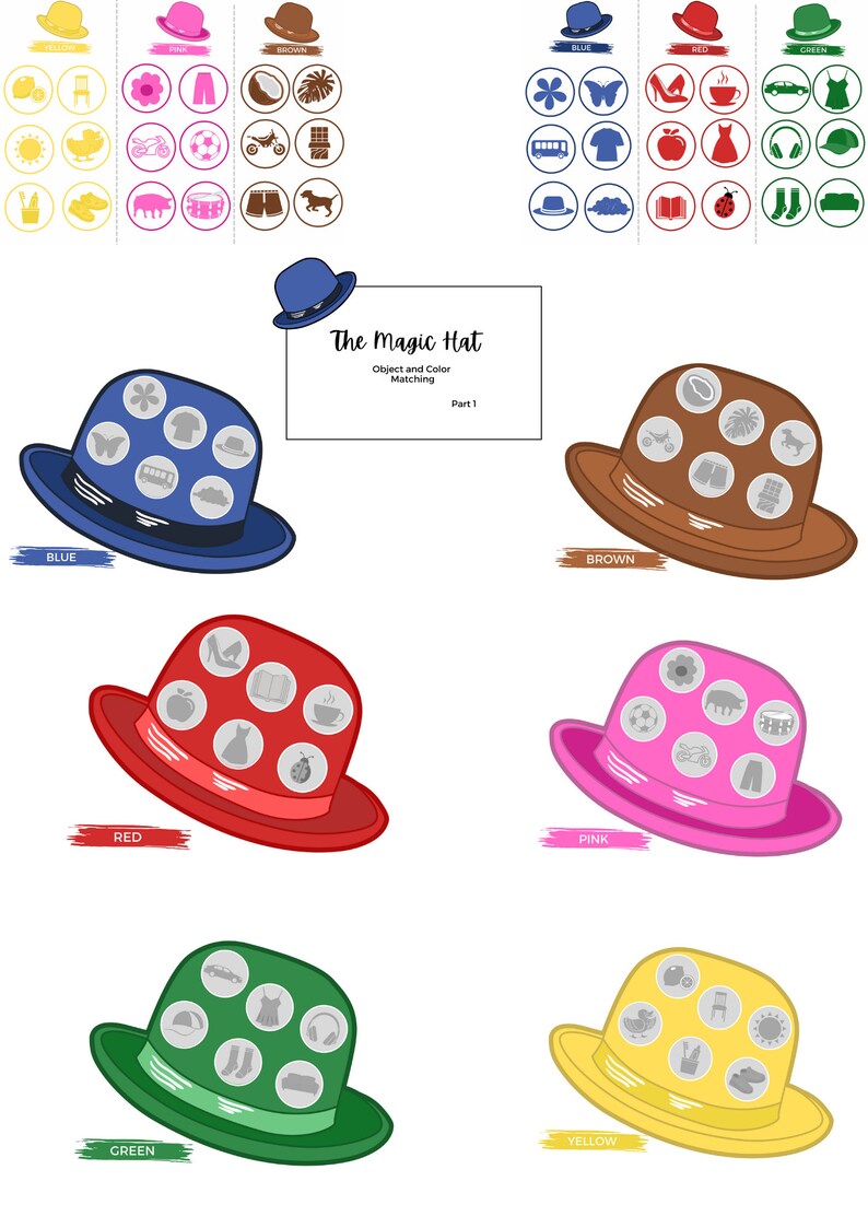 Printable Color and Object Sorting Activity for Toddlers, DIY Crafts ...