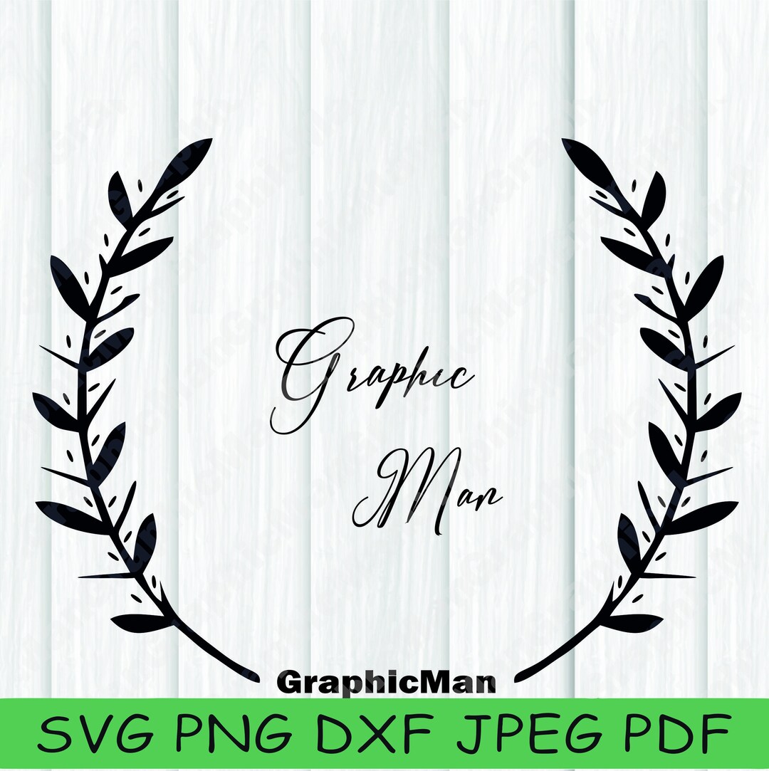 WREATH LETTERS SVG, Laurel Wreath Svg, Commercial Use Svg, Wreath ...