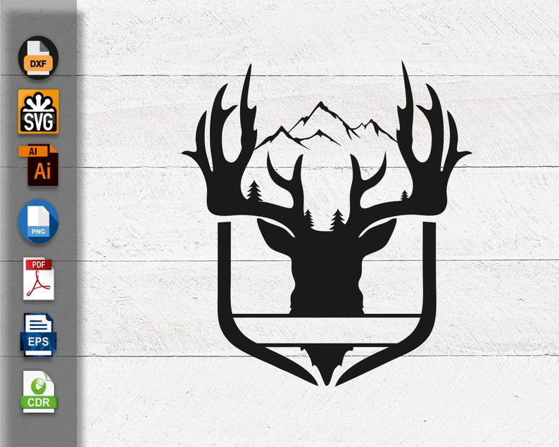 Buck Head Svg I Deer Hunting SVG I Wreath Svg Bundle I Family Monogram ...