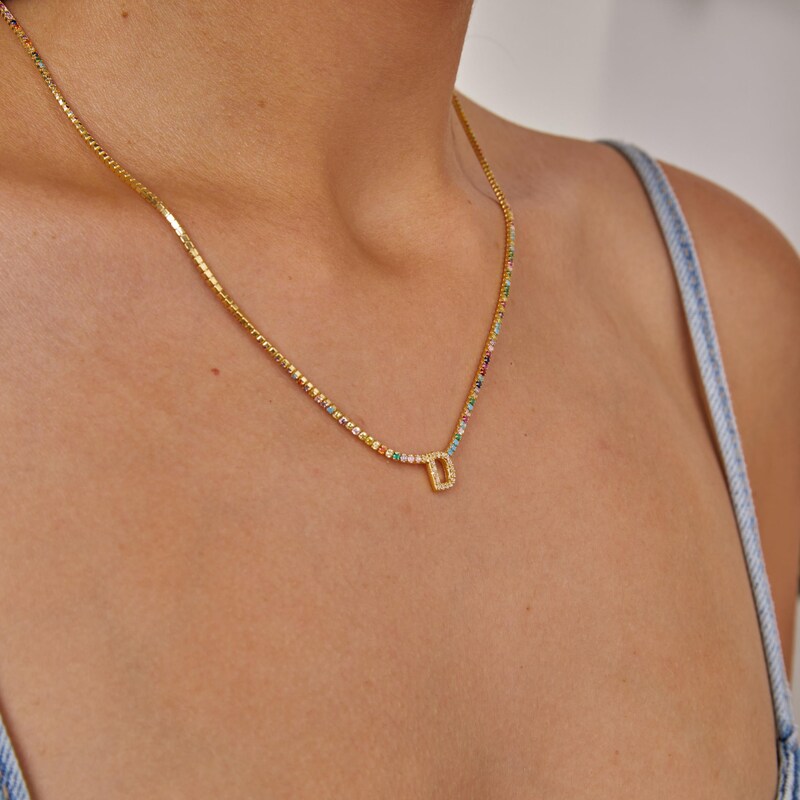 Gold Chain With Letter - Etsy