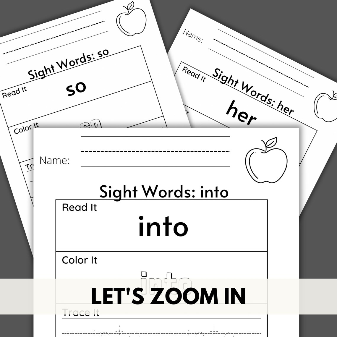 100 Sight Words Worksheets And Sight Words Chart Printables Etsy