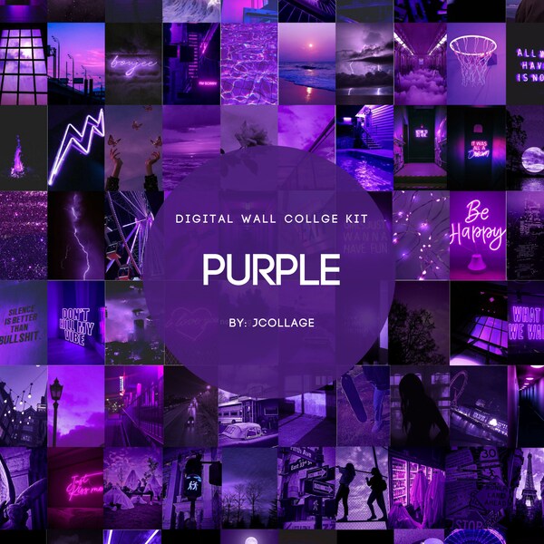 Purple Wall Collage - Etsy