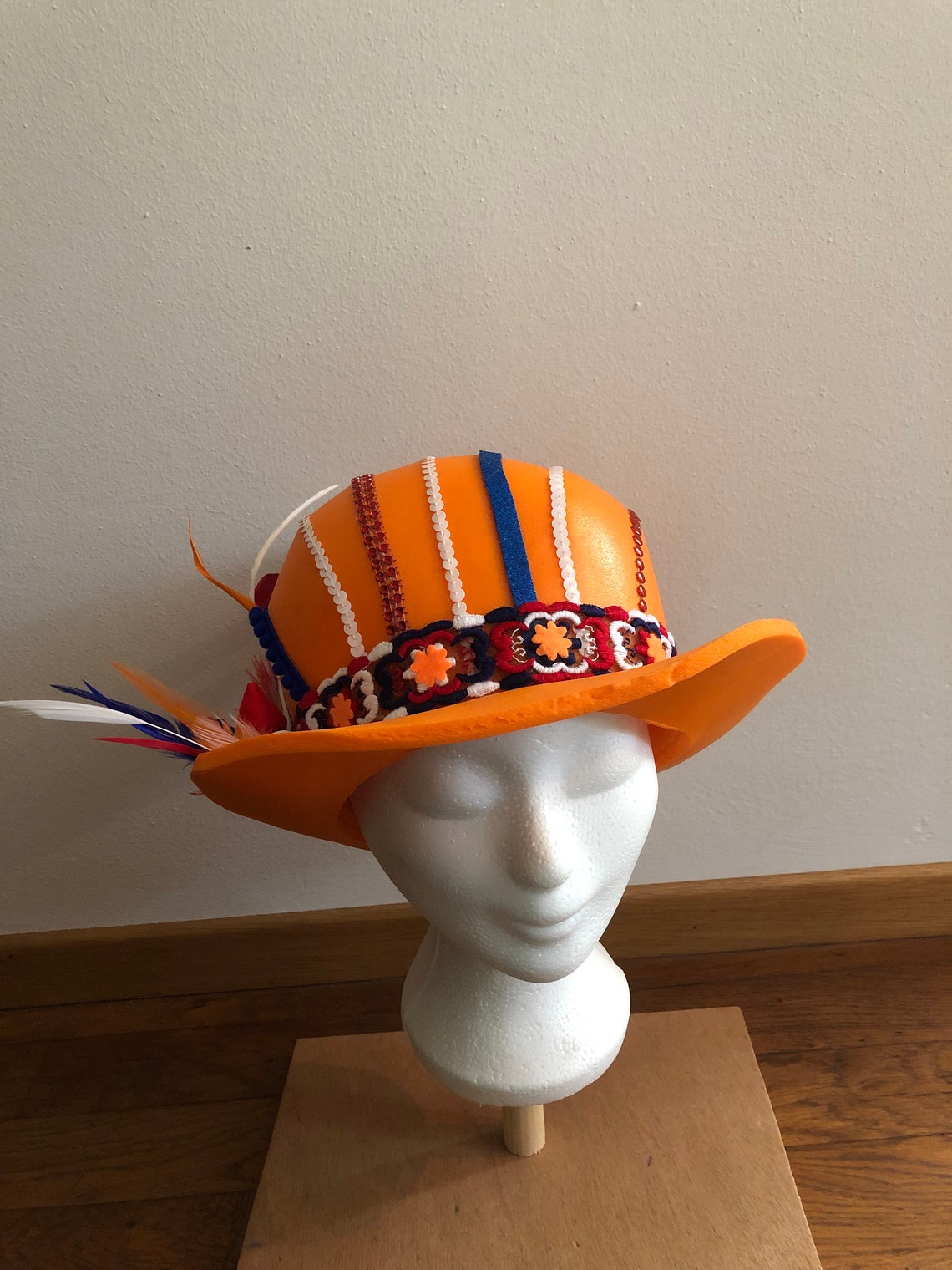 Foam Bowler Hat in Dutch Colors - Etsy