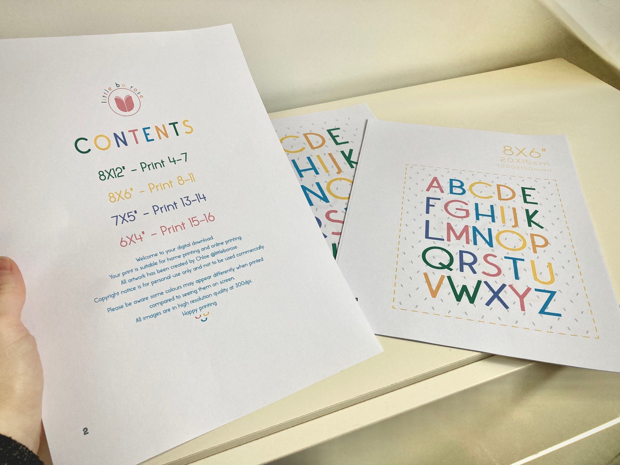 DIGITAL DOWNLOAD Hopscotch Alphabet & Number Print Learn Your ABC and ...