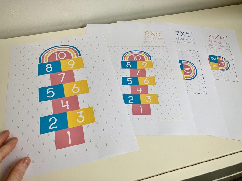 DIGITAL DOWNLOAD Hopscotch Alphabet & Number Print Learn Your ABC and ...