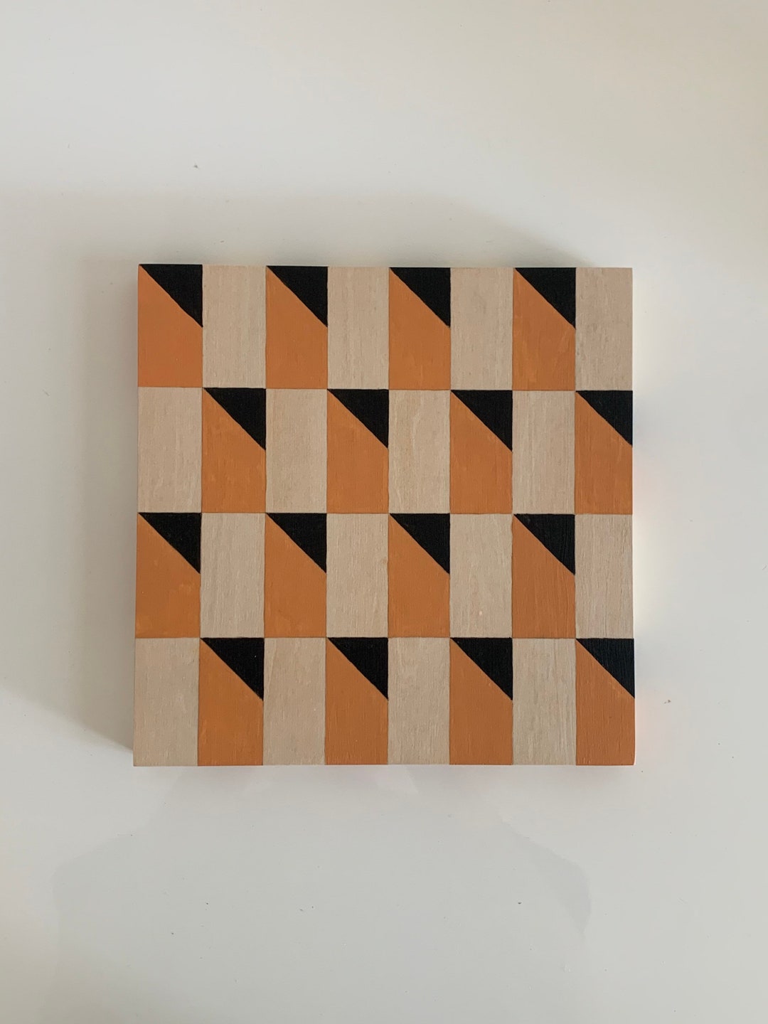 Abstract Geometric Pattern Painting - Original Artwork - Natural ...