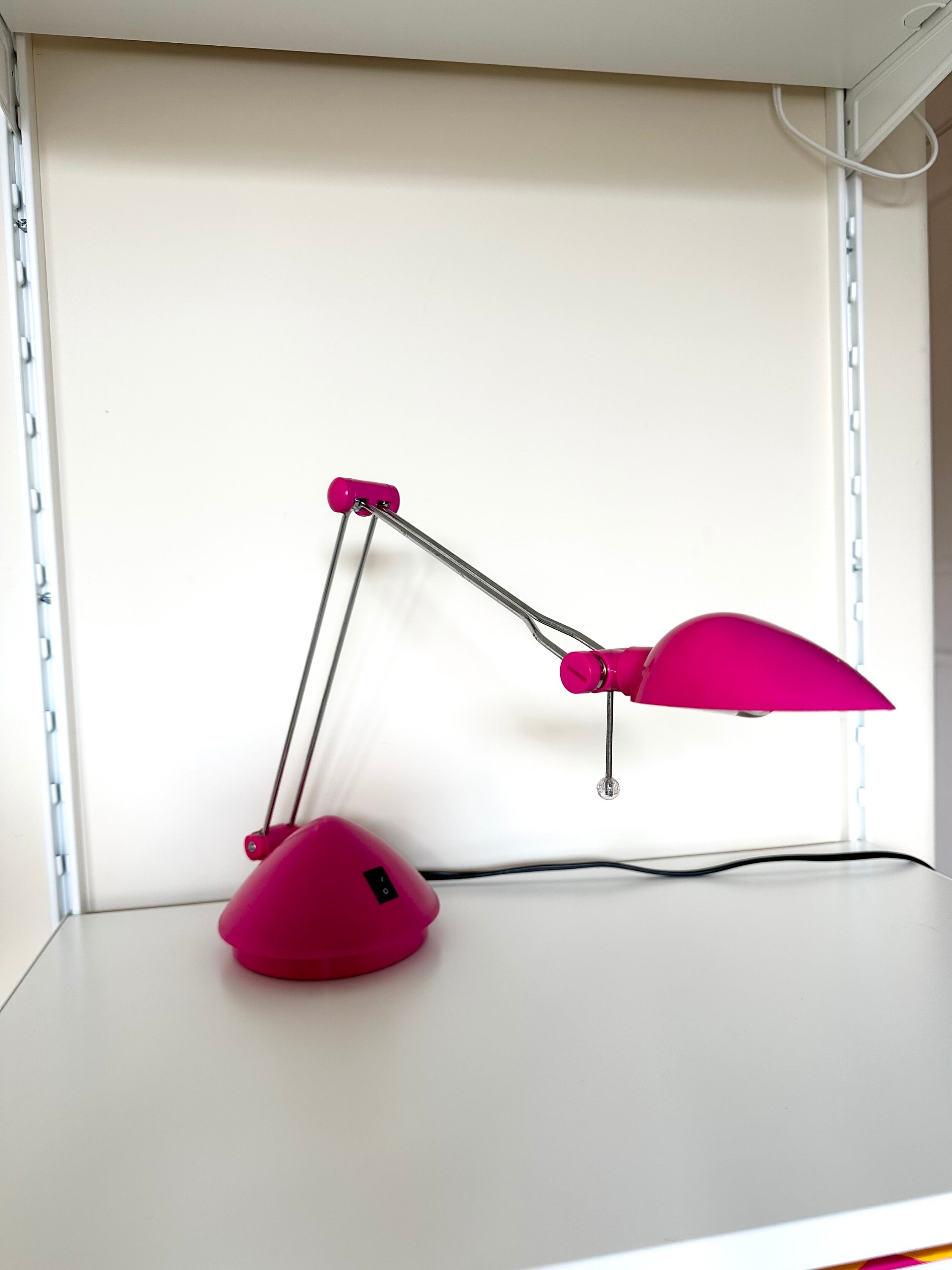 1990s Post-modern Desk Lamp Hot Pink Adjustable Arm Desk Lamp - Etsy
