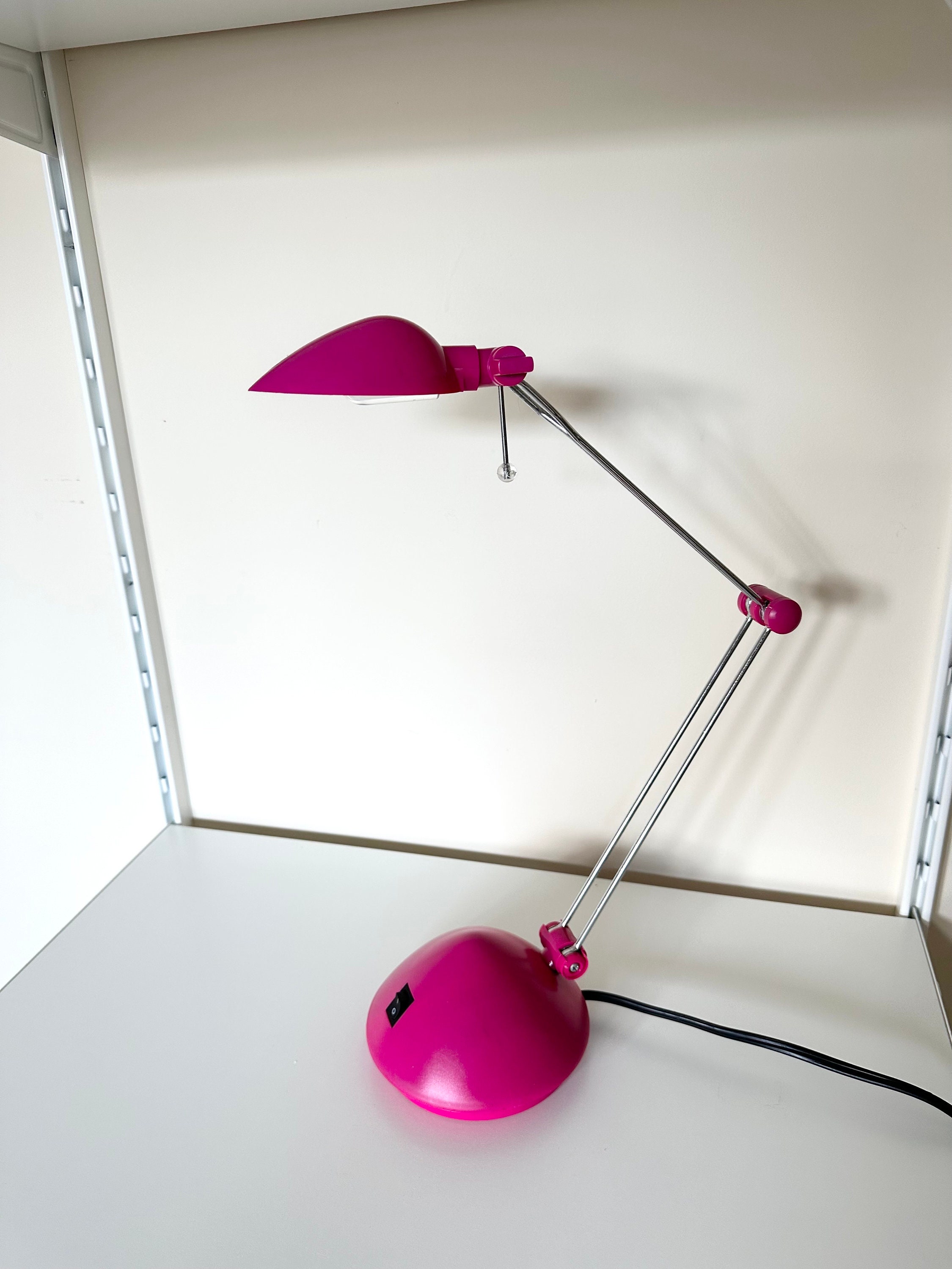 1990s Post-modern Desk Lamp Hot Pink Adjustable Arm Desk - Etsy