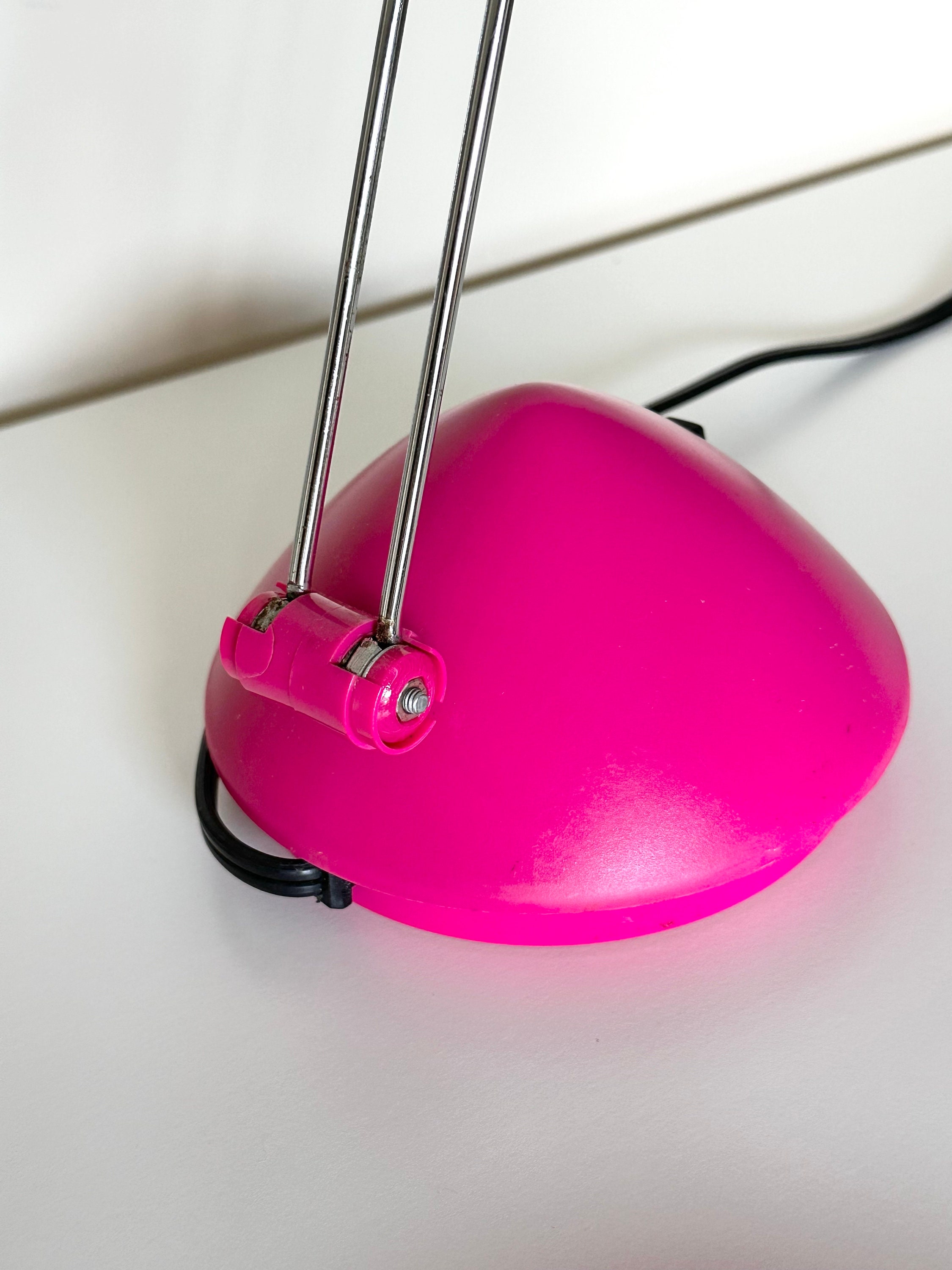 1990s Post-modern Desk Lamp Hot Pink Adjustable Arm Desk - Etsy