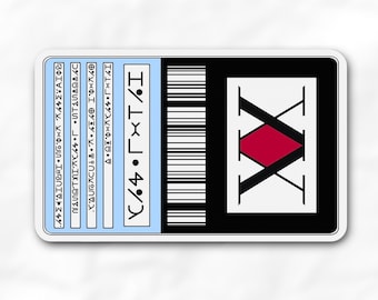 Hunter License Debit Card Skin Hunter X Hunter - Etsy