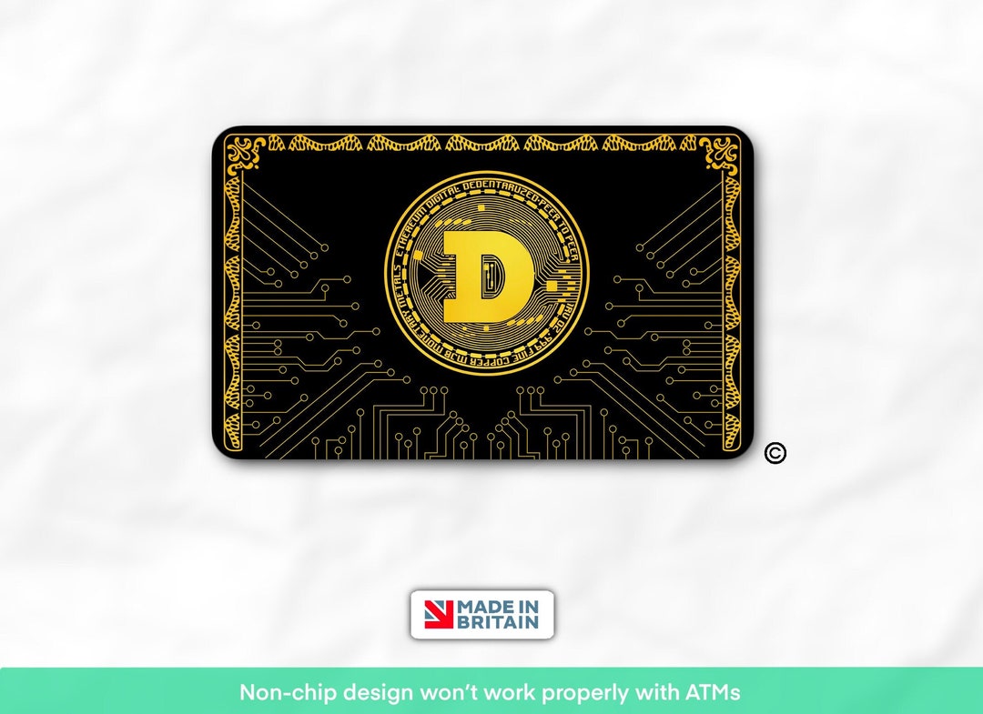 Dogecoin Gold Credit Card Skin Credit Card Sticker Credit Card Cover - Etsy