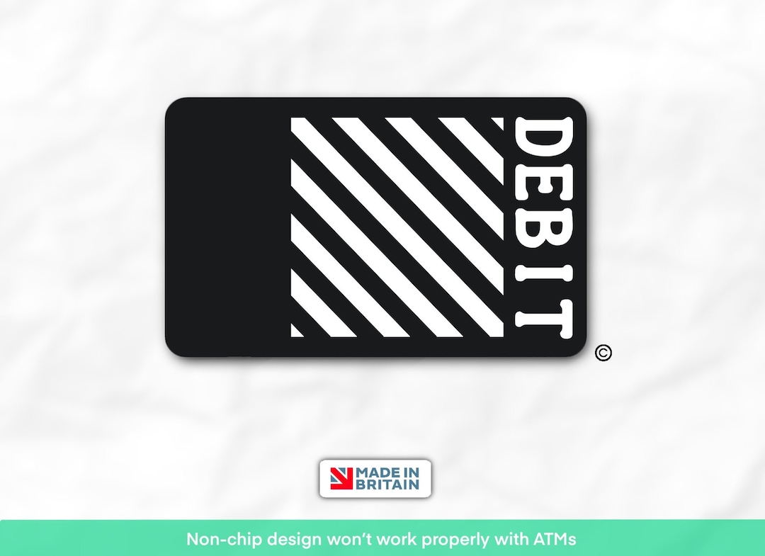 Debit Black Card Skin | Credit Card Sticker | Credit Card Cover - Etsy