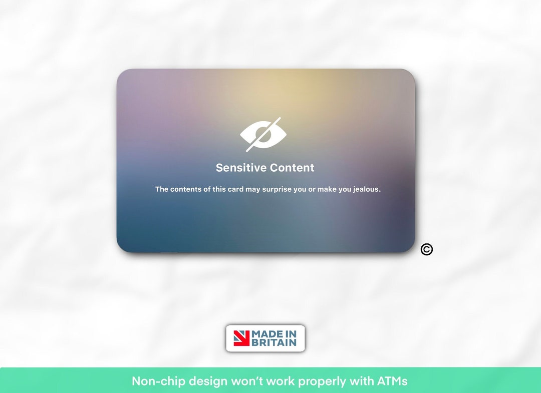 Sensitive Content Credit Card Skin Credit Card Sticker Credit Card ...