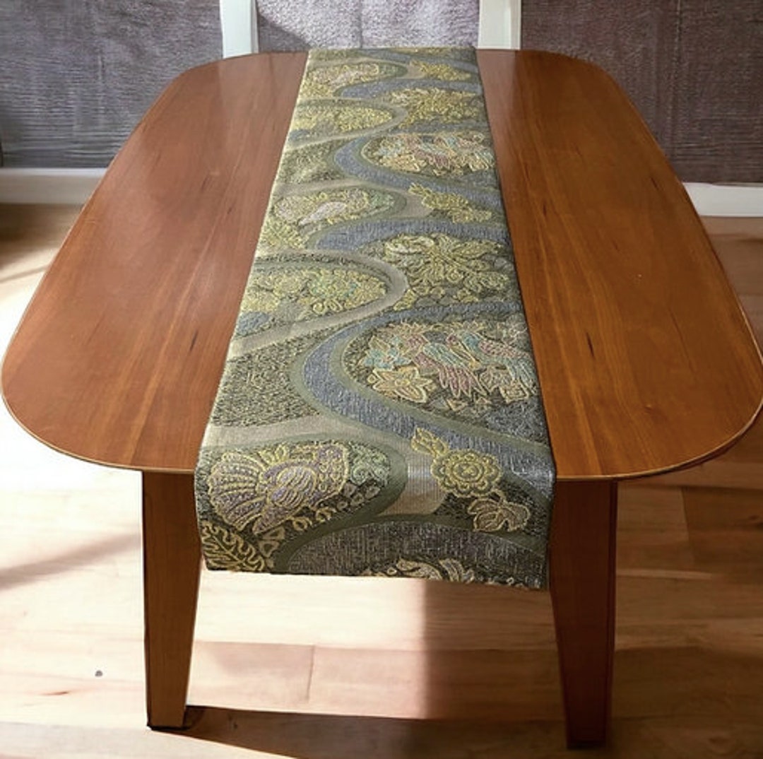 Pure Silk Table Runner Japanese Silk Table Centerpiece Hand Woven ...