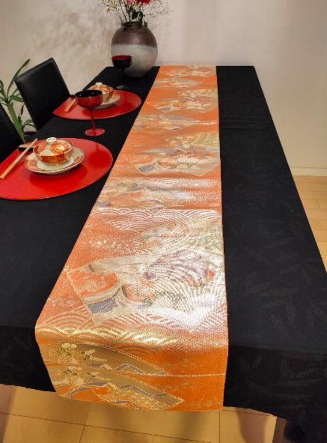 Beautiful Obi Table Runner Japanese Silk Traditional Luxury/celebration ...